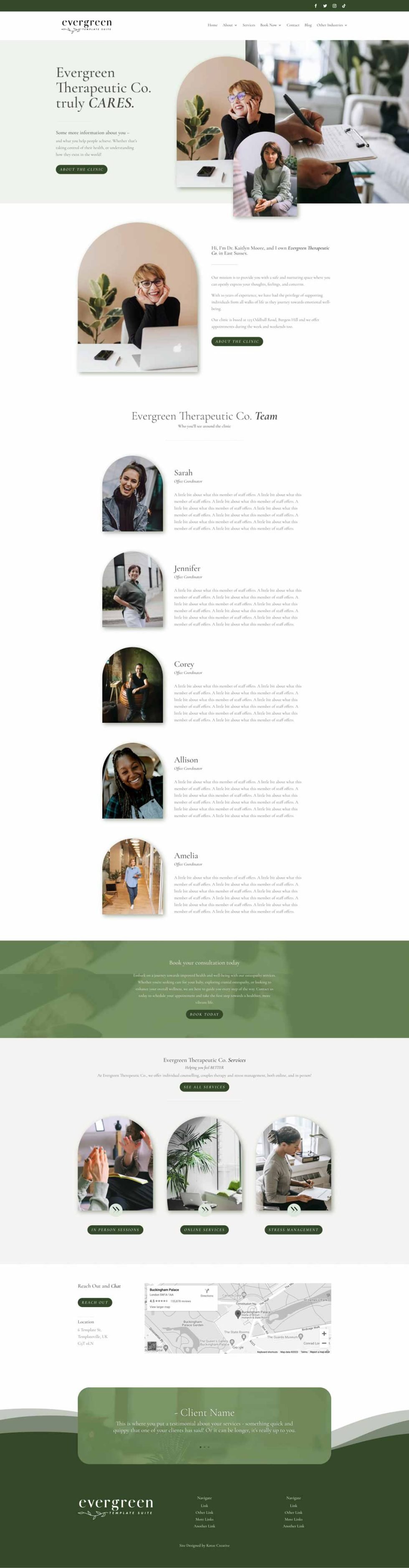 the Evergreen Forest Template - Kotze Creative